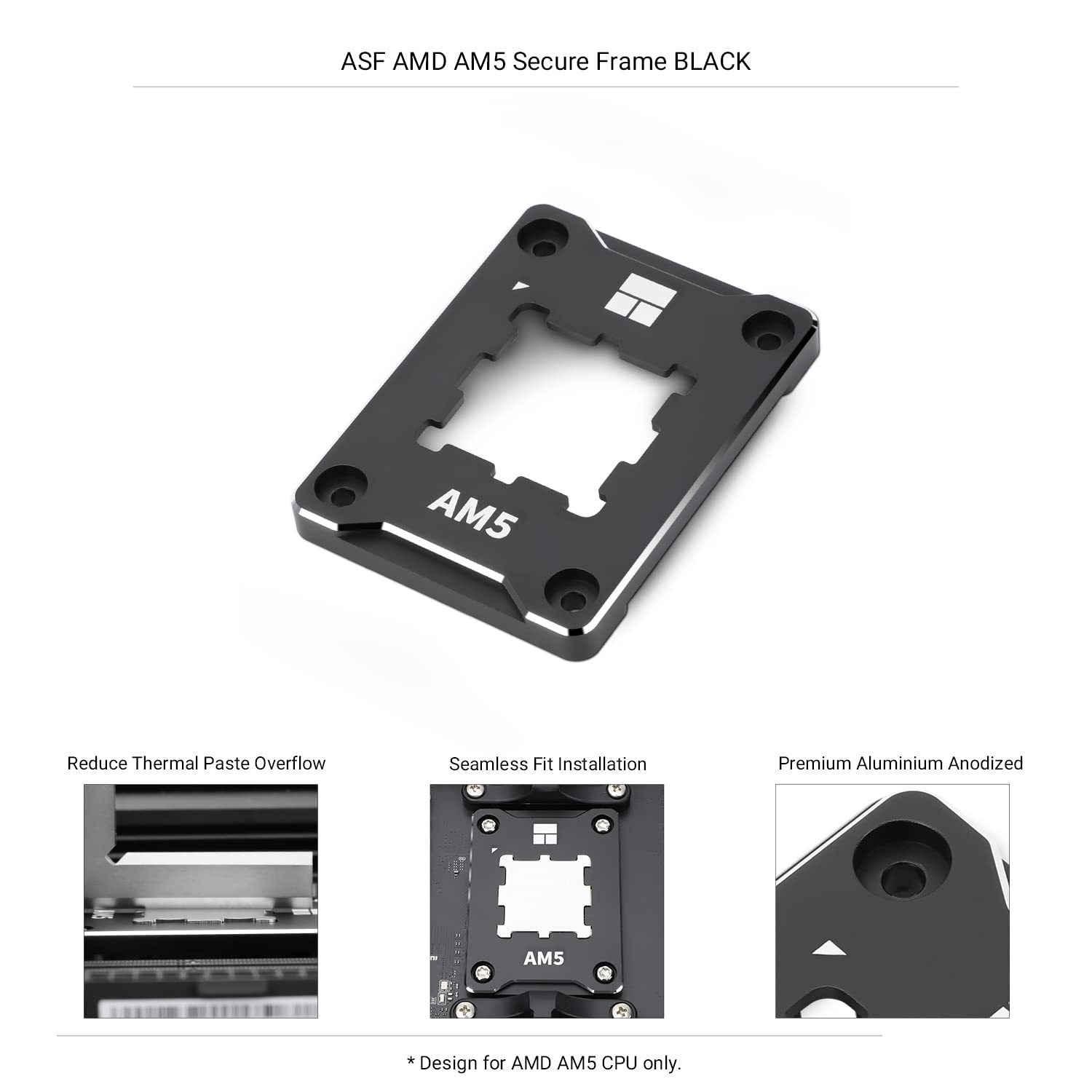 Thermalright AM5 Secure Frame Black AM5 CPU Holder, Corrective Anti ...