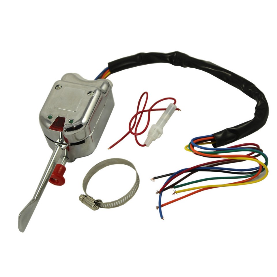 New Chrome 12V Universal Street Hot Rod Turn Signal Switch For FORD ...