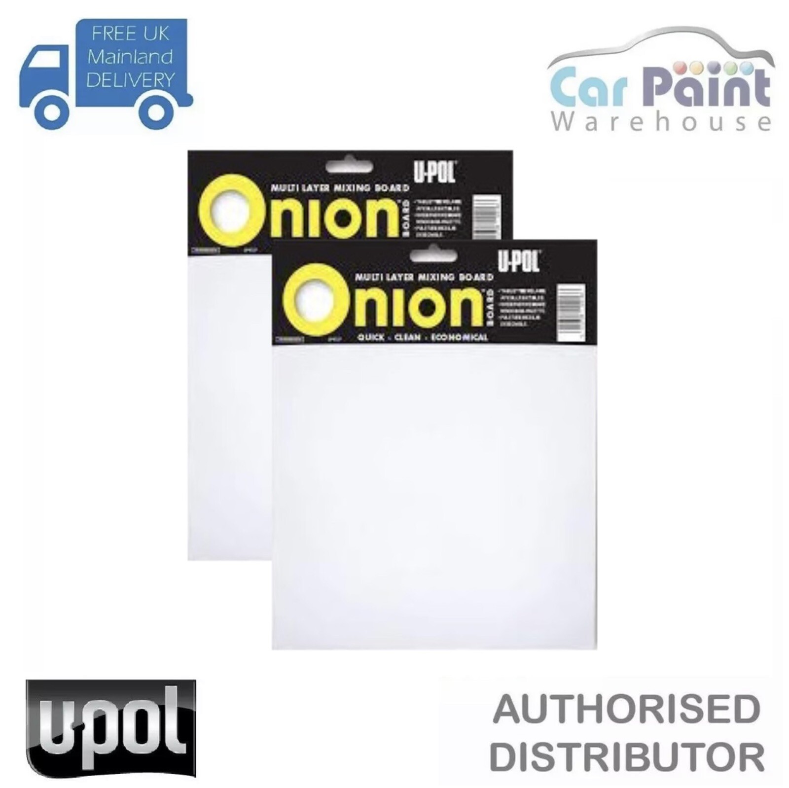 U-POL Onion Body Filler Mixing Board (100 Sheets) UPOL X 2 Boards | eBay UK