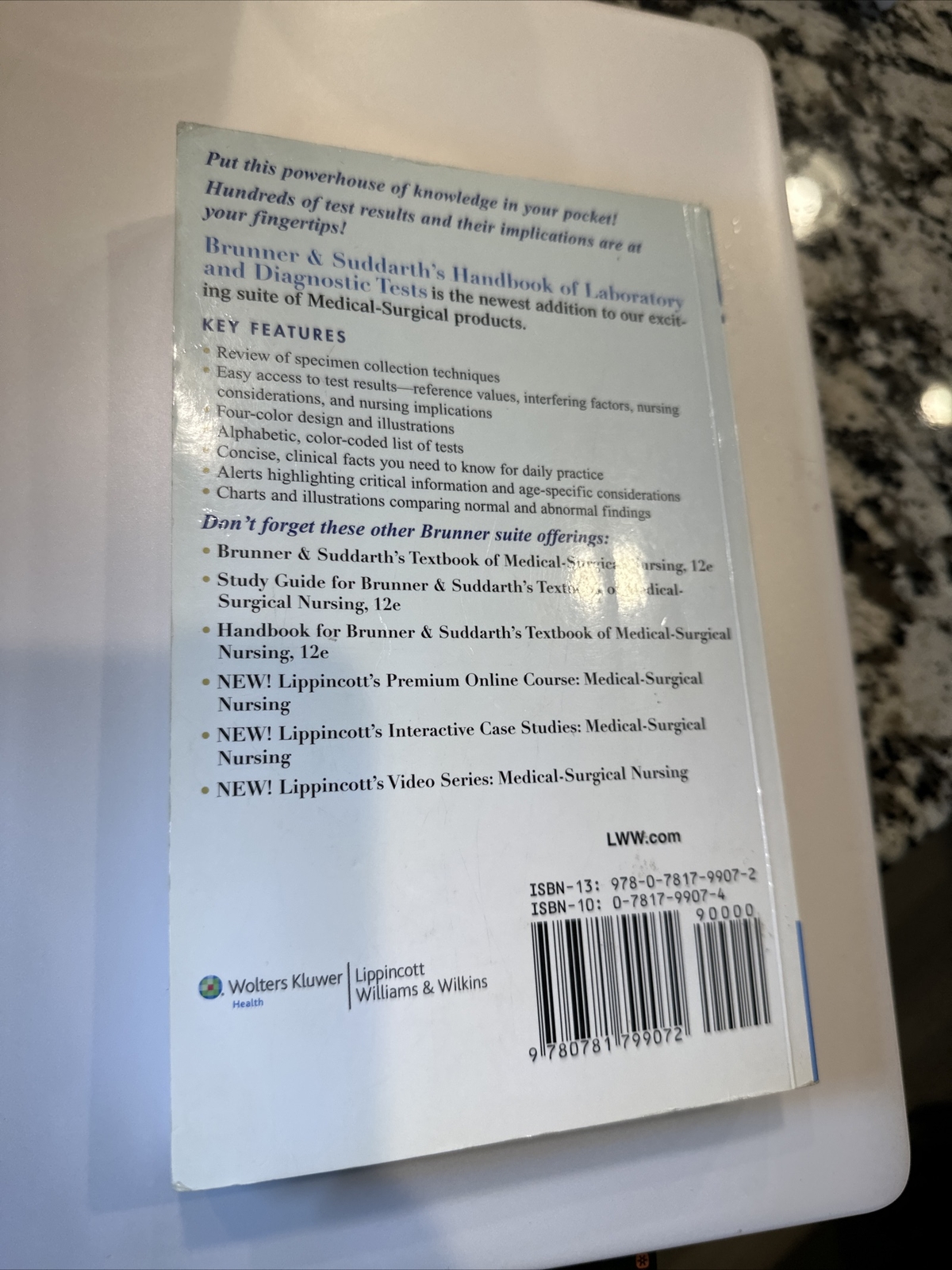 Brunner and Suddarth's Handbook of Laboratory and Diagnostic Tests by ...