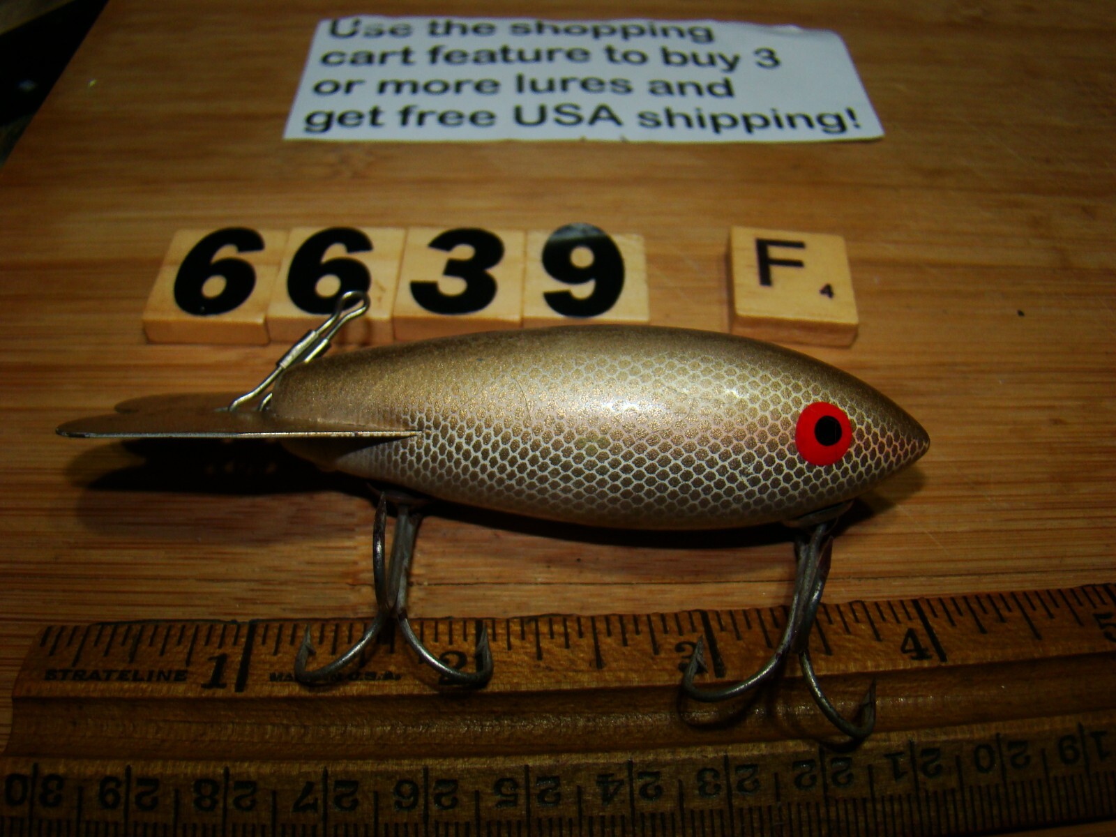 U6639 F WOODEN BOMBER FISHING LURE RARE COLOR FISHING LURE | eBay