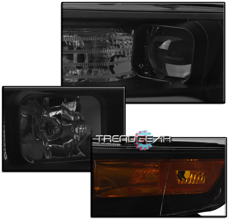 FOR 2004-2008 ACURA TSX CL9 LED BAR PROJECTOR BLACK/SMOKE HEADLIGHT ...