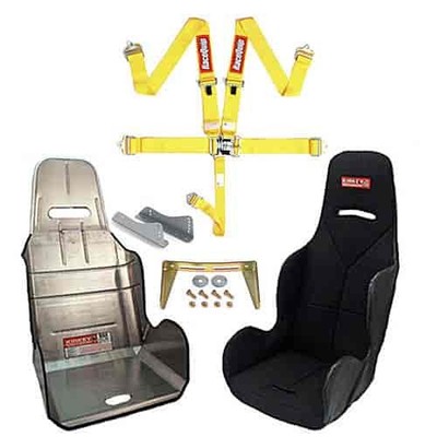 RaceQuip 711031K2 Racing Harness With Seat Yellow SFI Racing Harness ...
