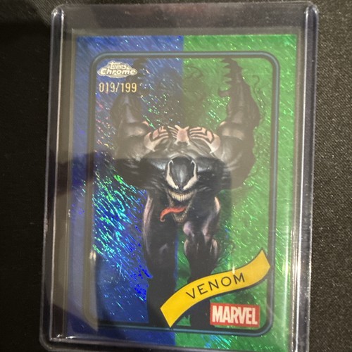 Marvel Topps Chrome Blue Green Parallel Numbered /199 Venom 2024/25 ...