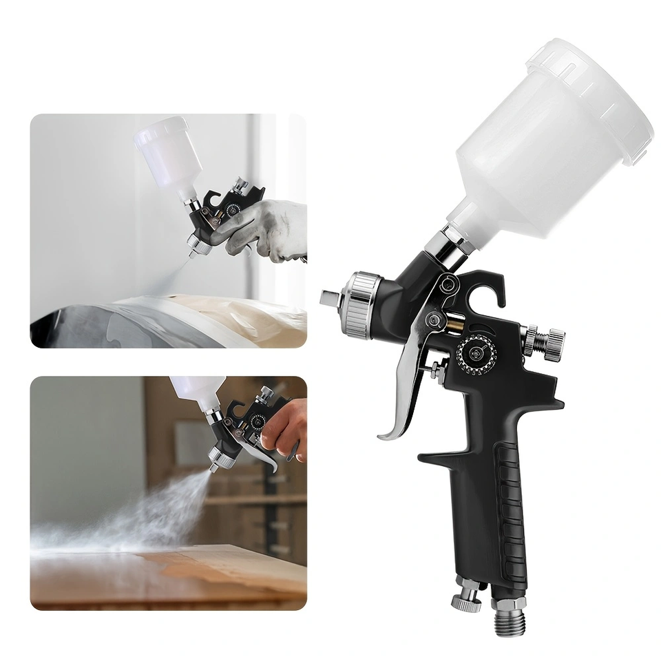 Mini HVLP Air Spray Gun with 0.8/1.0 mm Nozzles, Detail Repair ...