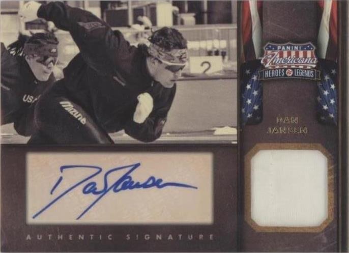 2012 Panini Americana Heroes & Legends - Dan Jansen #78 Elite Materials ...