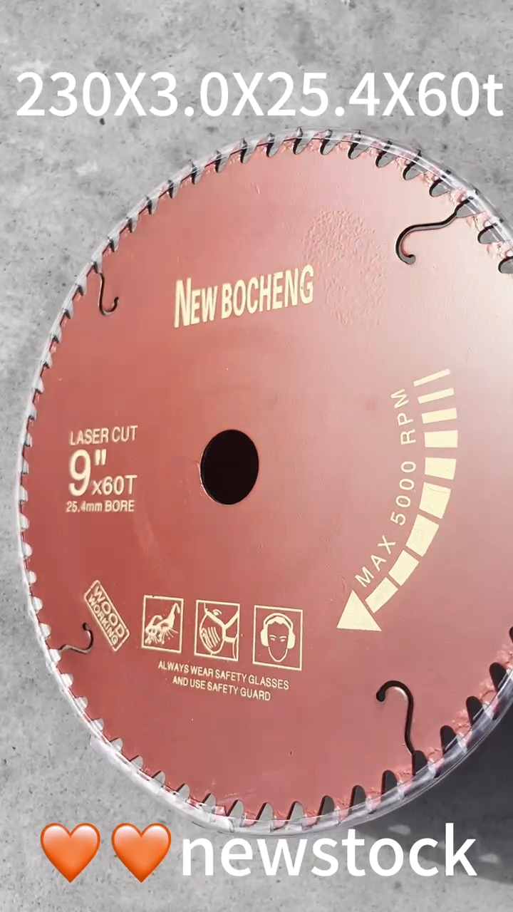circular saw blade 9"inch 230mmX3X25.4X60t cut wood sawblade tct ...