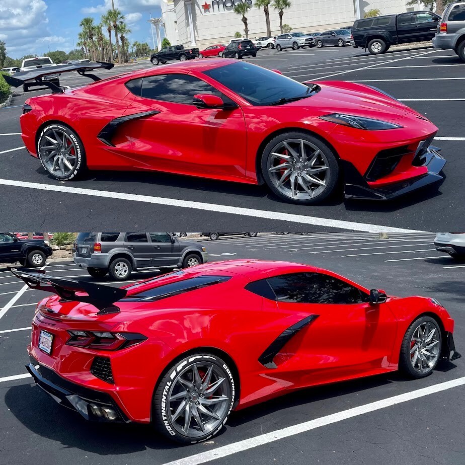 19" 20" 19x8.5/20x11 Forged Custom Brushed Titanium wheels for C8 ...