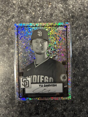 2021 Topps Chrome Platinum Anniversary B&W Mini Diamond Yu Darvish ...