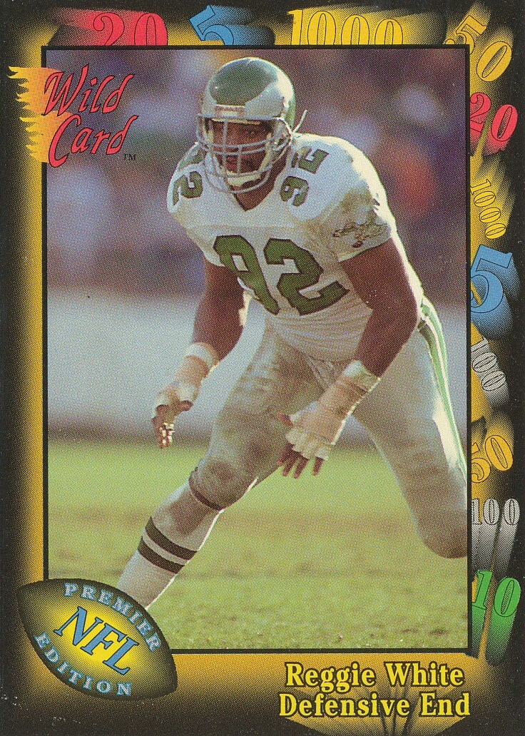 WILD-CARD Reggie White EAGLES VOLS Tennessee VOLUNTEERS HOF | eBay