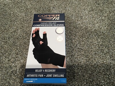 New Copper Fit Hand Relief Compression Gloves - S/M | eBay