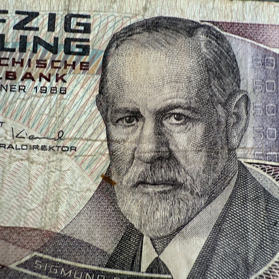 1986 Funfzig 50 Schilling Austria Note Circulated A368808F Nationalbank ...