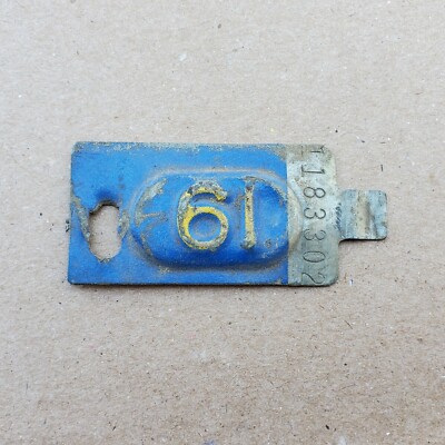 1961 Minnesota License Plate Validation Tab Tag Topper Accessory Chevy ...
