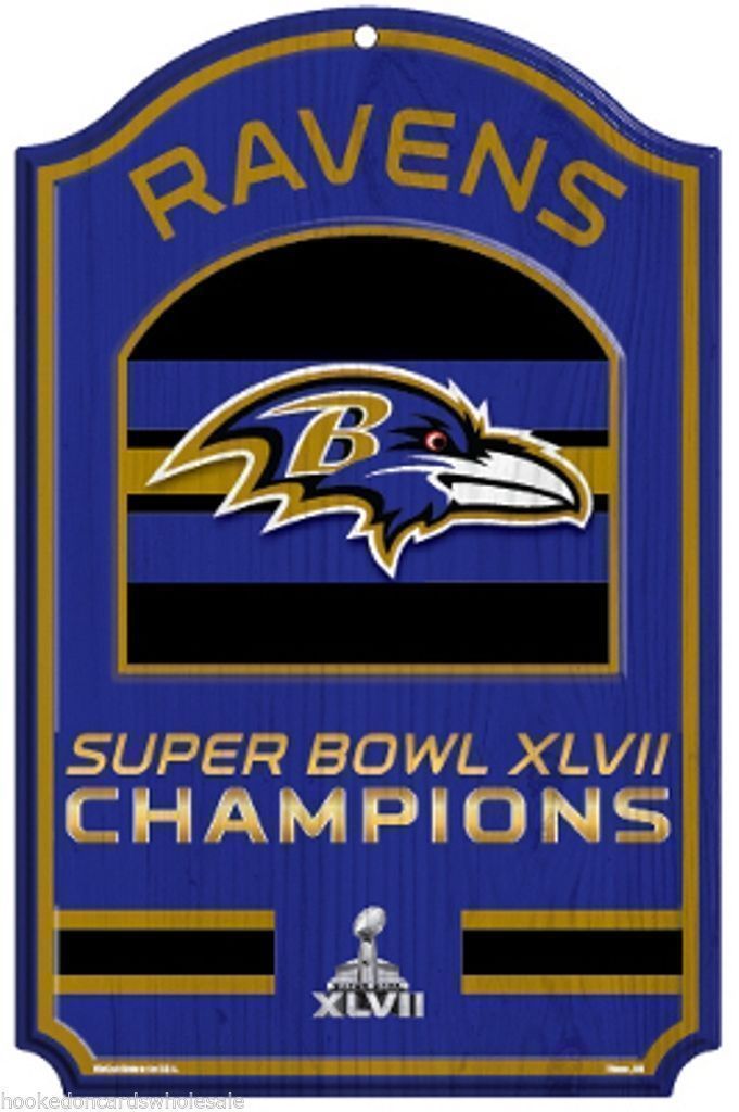 Baltimore Ravens Football Super Bowl Champion Sign Man Cave Bar Garage ...
