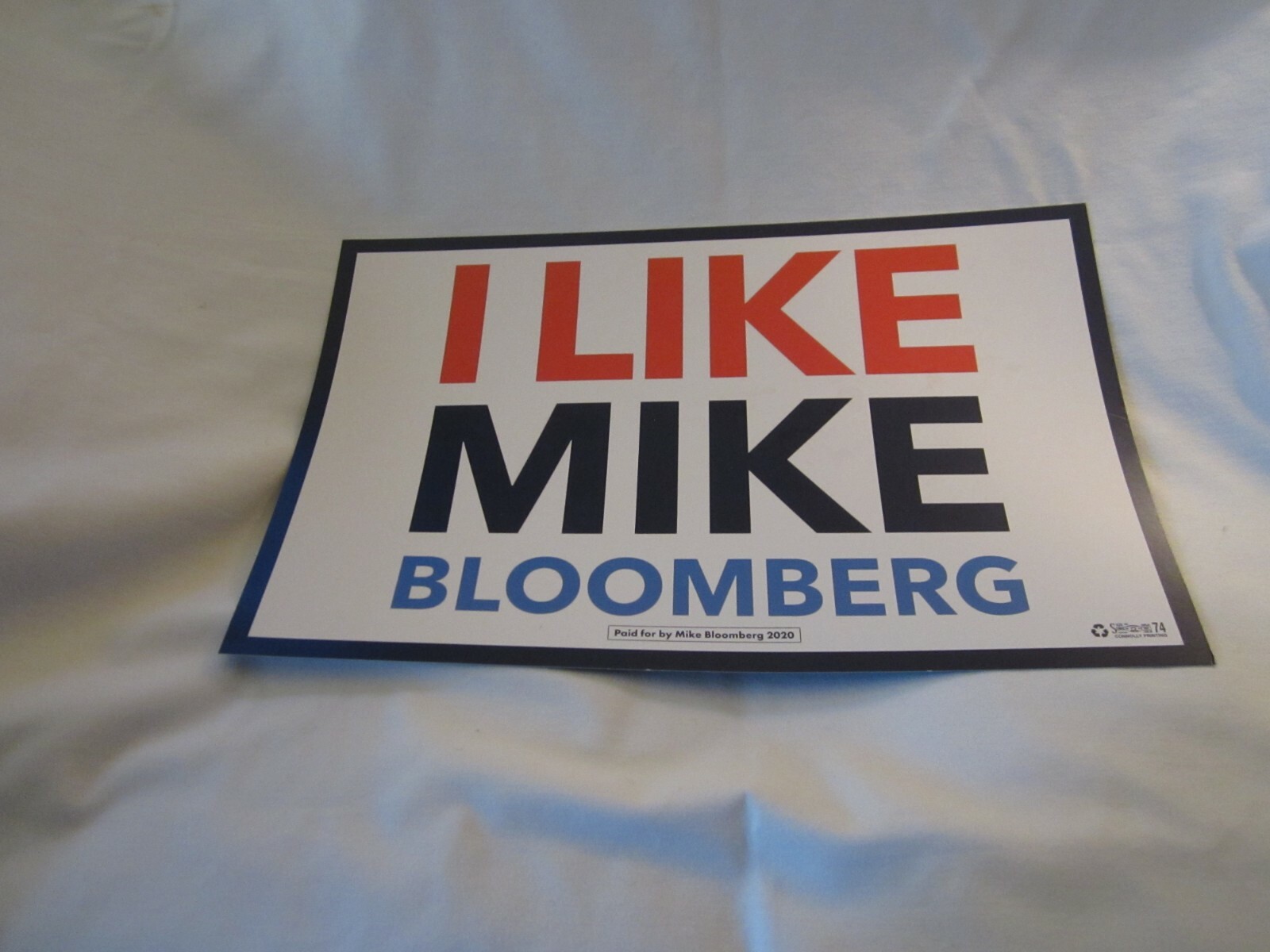 New Mike Bloomberg 2020 Campaign Sign - I LIKE MIKE - 11" by 17" Poster ...