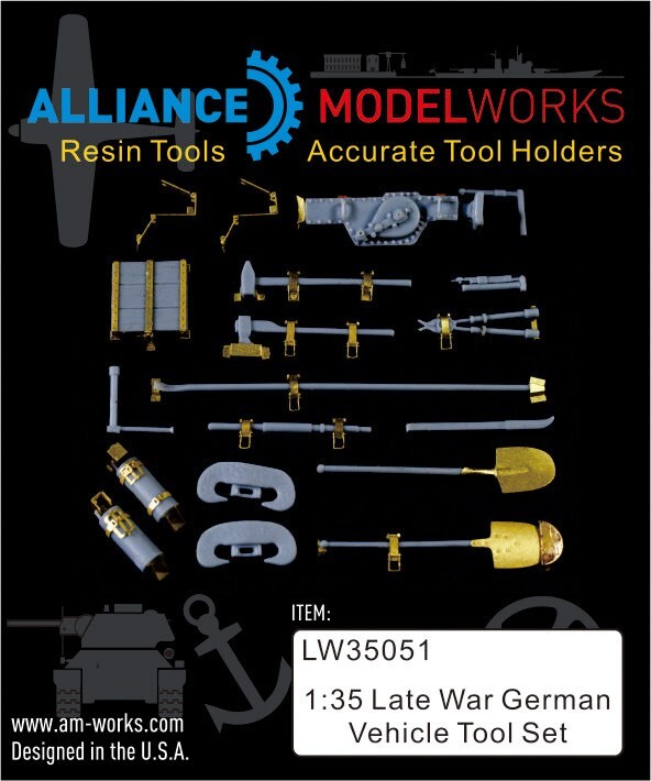 AM-WORKS LW35051 1/35 WWII German Vehicle Tool Set Late Version | eBay