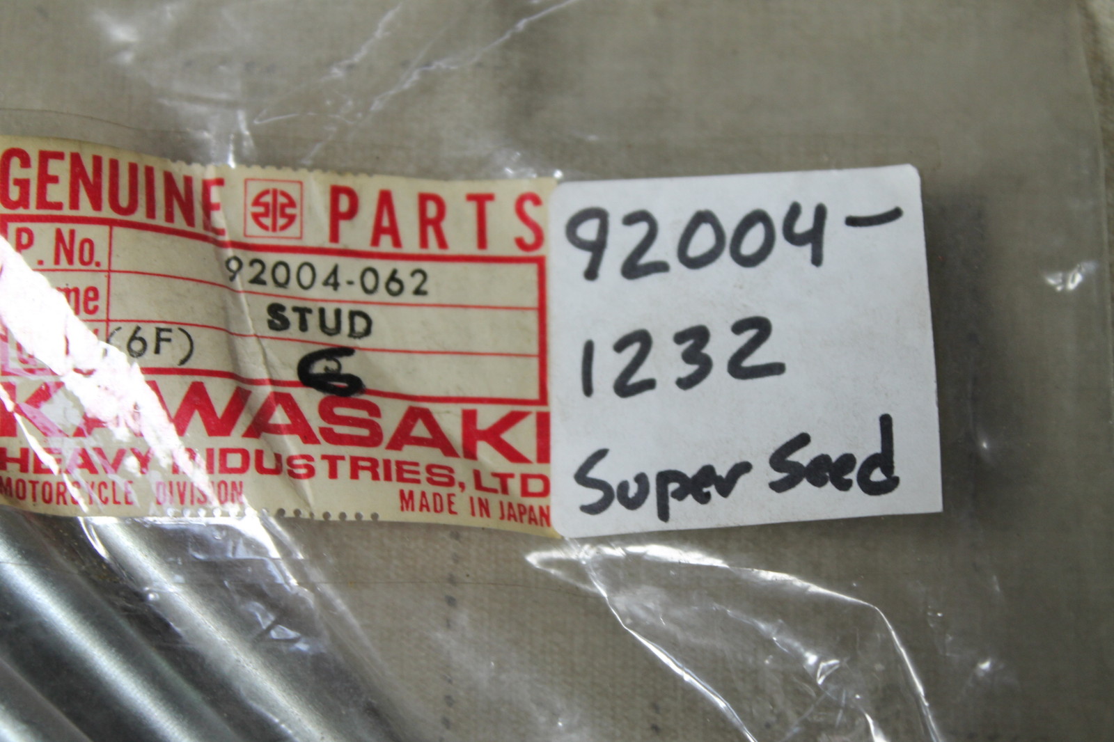 NOS Kawasaki Stud 1 Piece was 92004-062 OEM 92004-1232 | eBay
