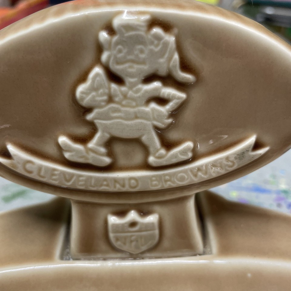 Cleveland Browns Vintage 1960 Weico Ashtray Dish NFL Football Brownie ...