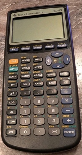 TI-83 Calculator Texas Instruments Graphing Black - Math School Works ...
