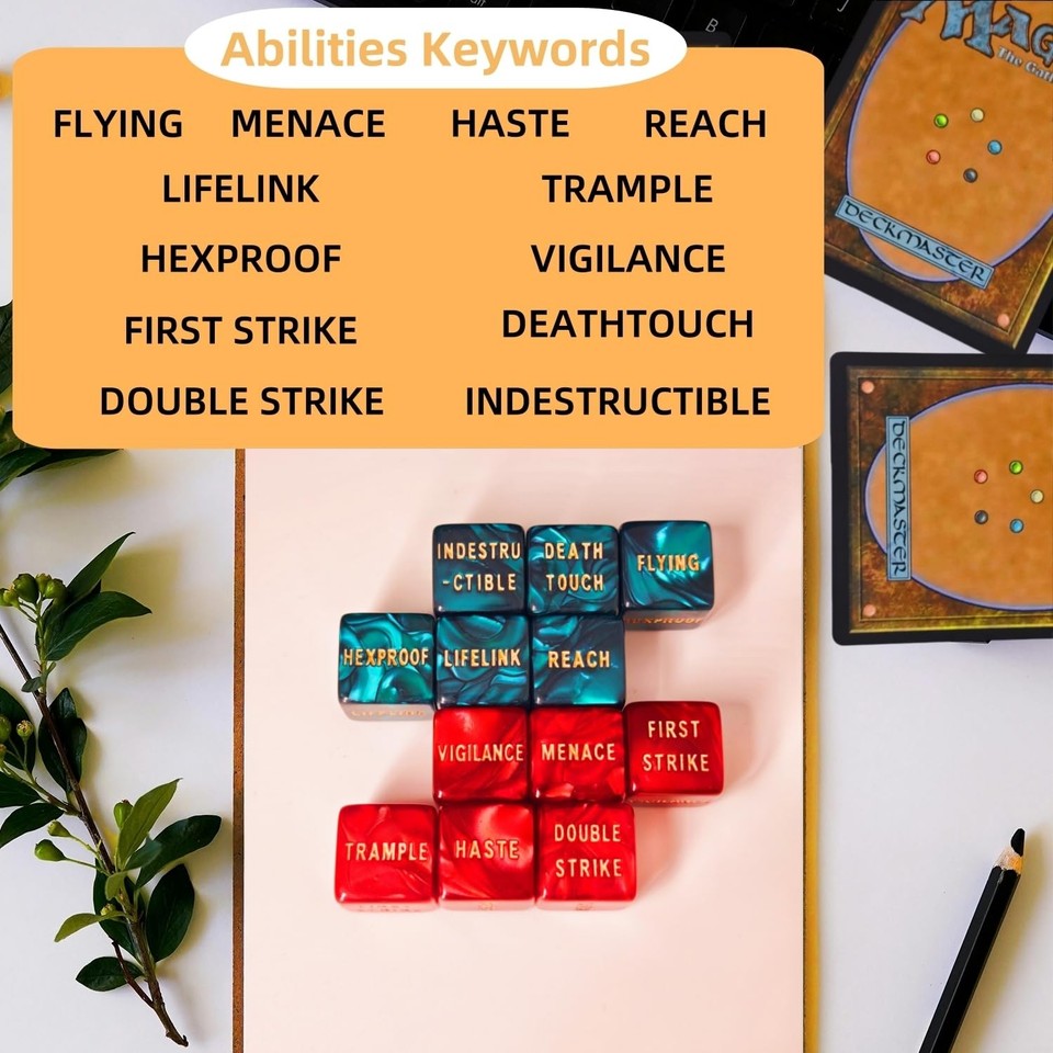 63 PCS MTG Counter Dice Set - AbilityKeyword Counters, -1/+1 Life, Shield Red | eBay