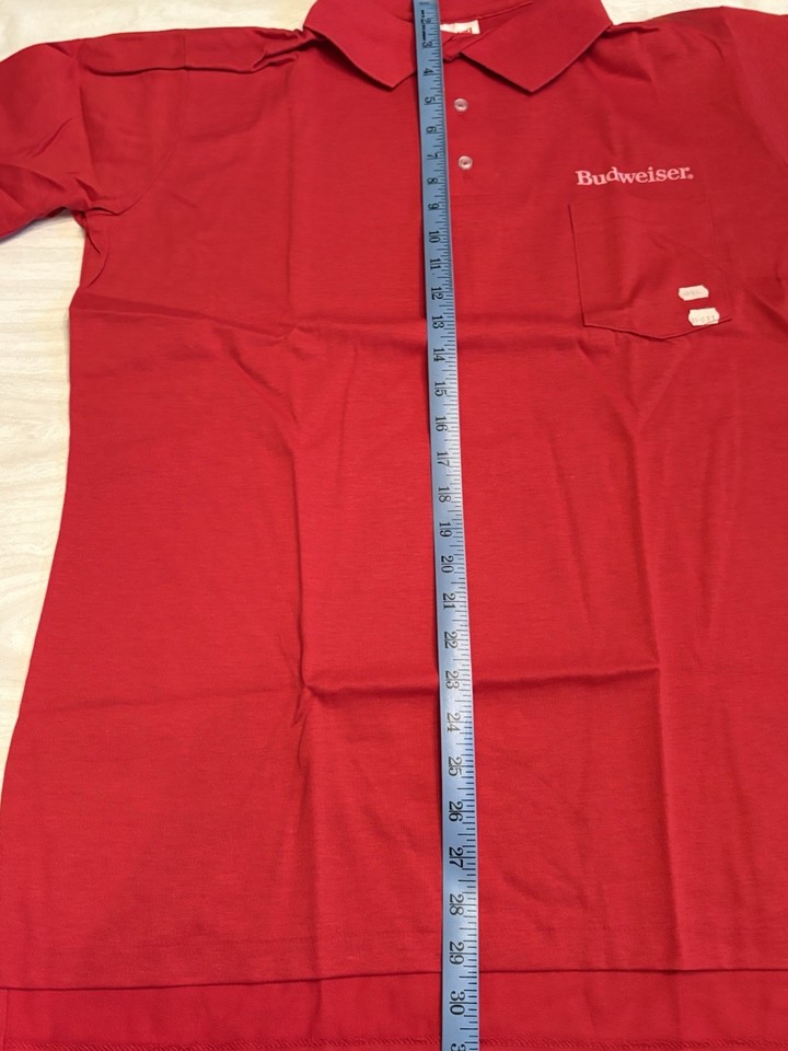 NOS New Vintage Anheuser Busch Budweiser Bud Work shirt Uniform Union ...