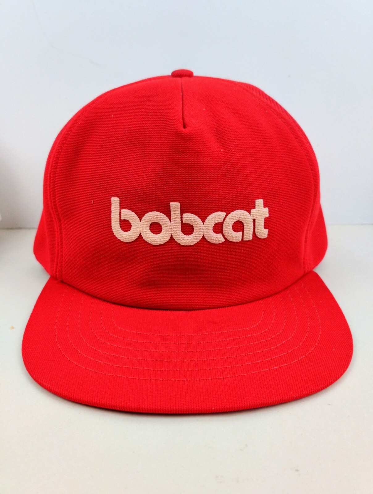 Vtg USA MADE Bobcat Equipment Puffy Print Trucker Hat Snapback Cap Vintage | eBay