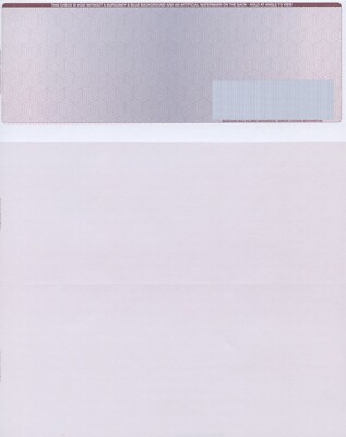 100 Blank Check Stock Paper - Check on Top - burgu/blue Cubed - "High ...