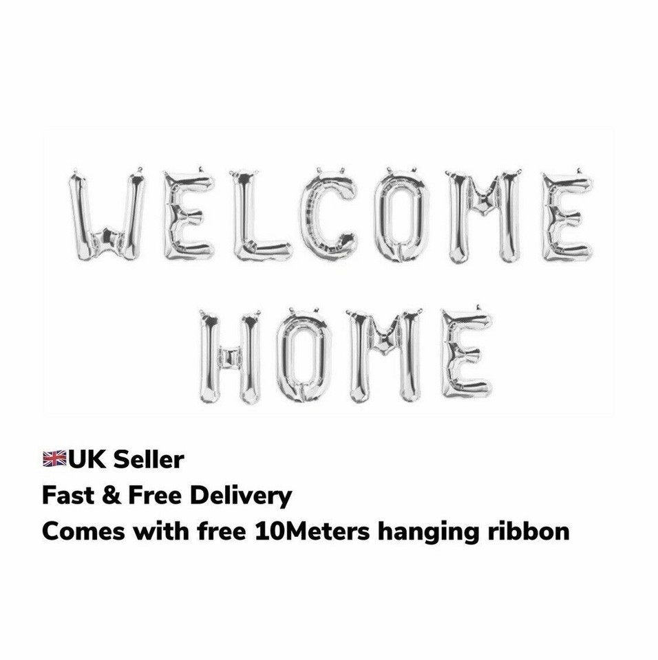 Welcome Back & Home Letters Foil Balloons Family Reunion Party Confetti ...