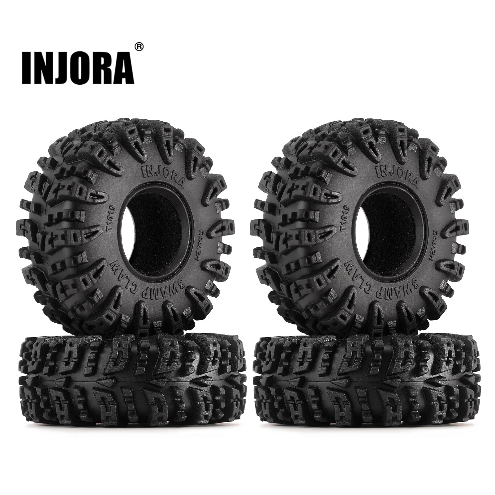 INJORA S5 Swamp Claw Mud Terrain 1.0" Tire for RC Crawler TRX4M SCX24 ...