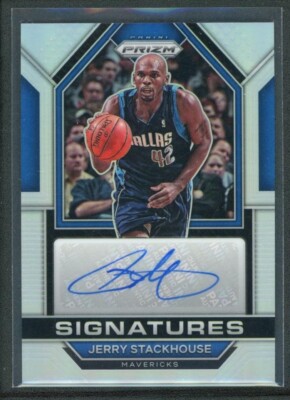 2022-23 JERRY STACKHOUSE AUTO PANINI PRIZM SIGNATURES SILVER AUTOGRAPHS ...
