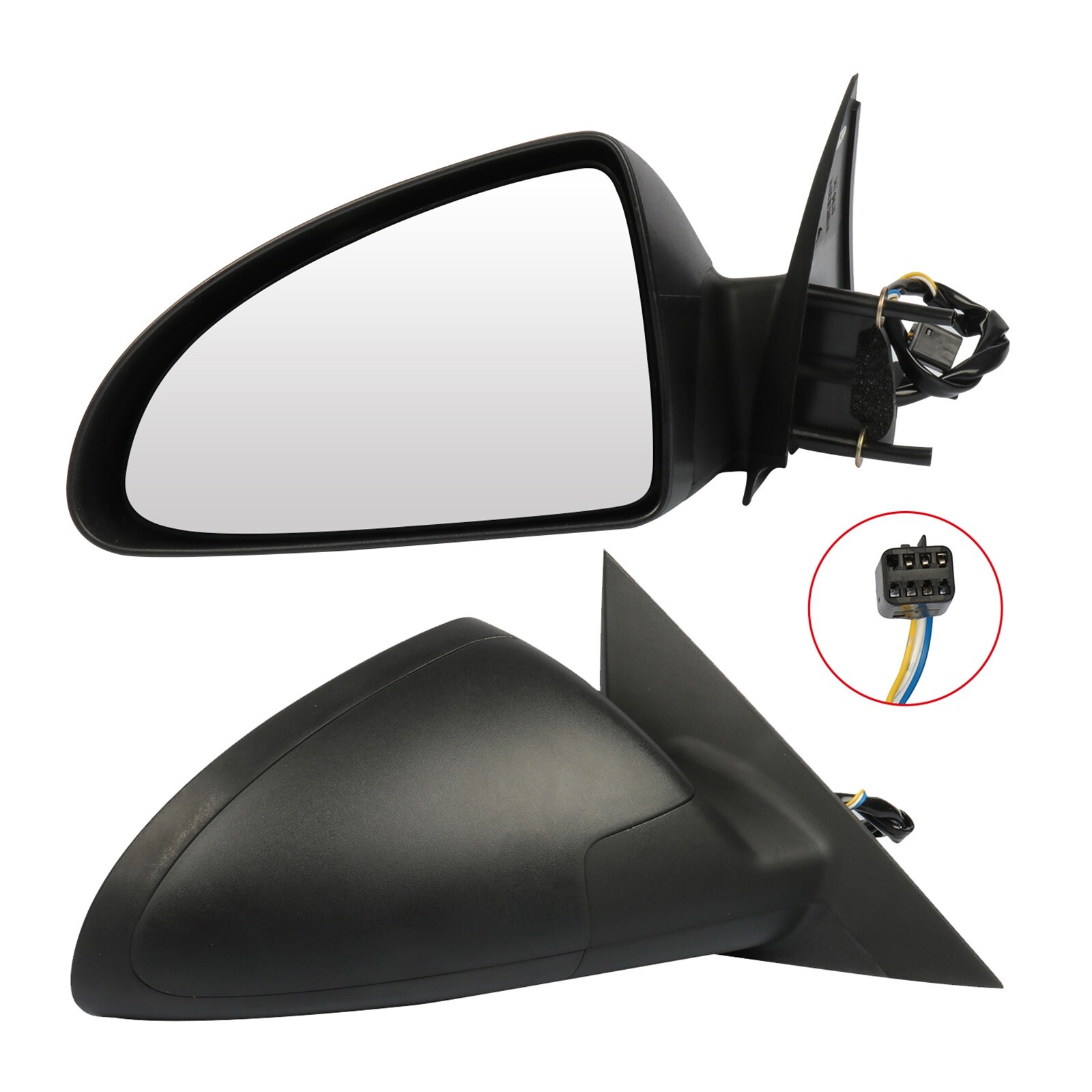 Pair Side Mirrors Truck For 2005-2009 Pontiac G6 Fold Black Textured ...