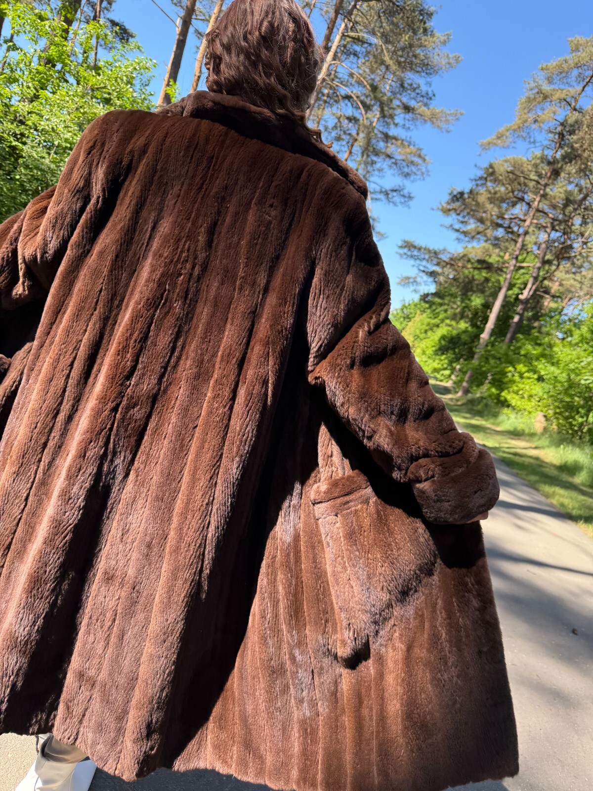 Light Brown Sheared Mink Fur Coat, 3XL Super Soft Fur, Light Shiny ...