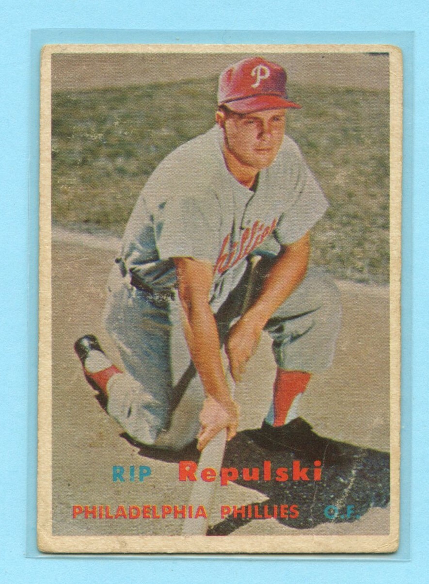 1957 Topps Baseball Card #245 Rip Repulski - Philadelphia Phillies (VG ...