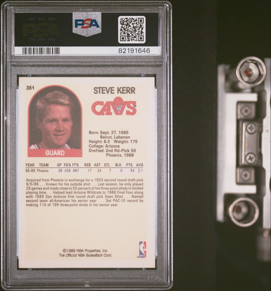 1989 HOOPS #351 STEVE KERR ROOKIE RC PSA 7 | eBay