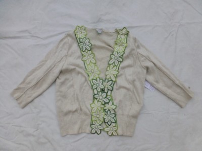 WOMENS ZOZO BOLERO OPEN FRONT SWEATER HEATHER CREAM SIZE M #V91 | eBay