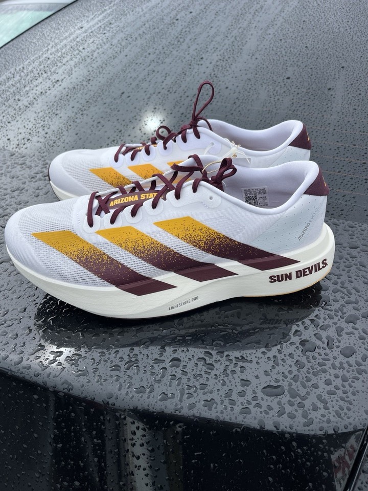 Adidas Adizero Sun Devils Lace-Up Shoes White Maroon Gold | eBay