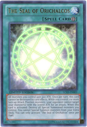 Yu-Gi-Oh Card - LC03-EN001 - THE SEAL OF ORICHALCOS (ultra rare holo ...