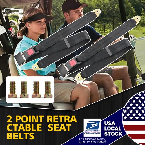 2 Point Retractable Car Safety Seat Belt Lap Diagonal Belt Adjustable ...