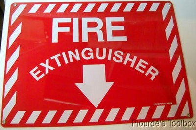 New Seton Name Plate Co. Fire Extinguisher 14"W X 10"H Sign, 52036 | eBay