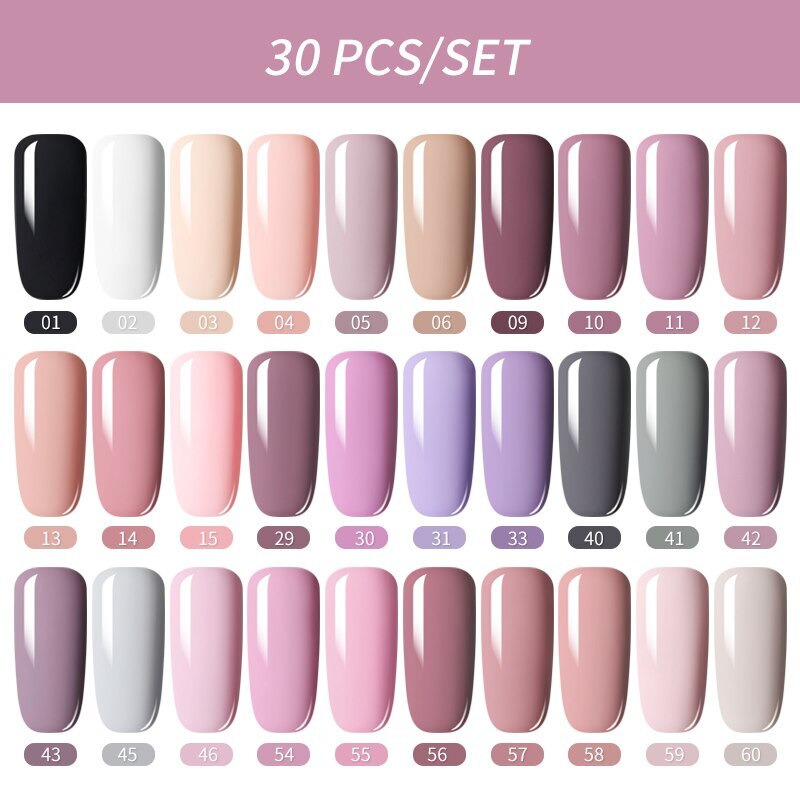 112/60/40/20Pcs Colors Gel Nail Polish Set Semi Permanent SoakOff UV ...