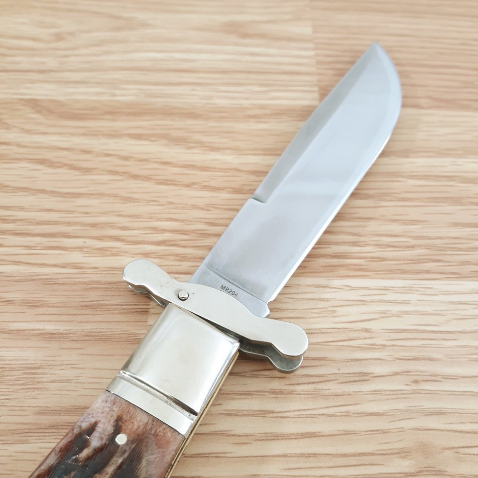 Marbles Safety Folder Folding knife Stainless Steel Bowie Blade Stag ...