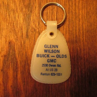 Vintage Dealer Keychain GLENN WILSON BUICK OLDS GMC Key Ring Fenton MI ...