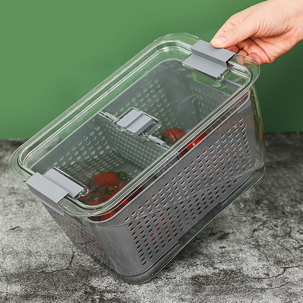 Fruit And Vegetable Containers 5 PCS Large Fruit Containers For Fridge