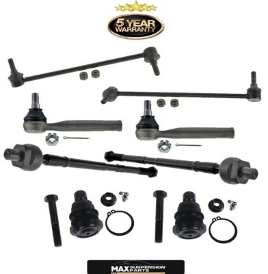 8 Pcs Front End Kit Inner Outer Rack Ends Lower Ball Joints Sway Bar ...