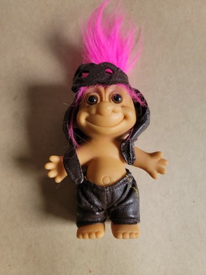 Vintage Russ Troll Doll Aviator Pilot Bomber Pink Hair 4.5" 1990s toys ...
