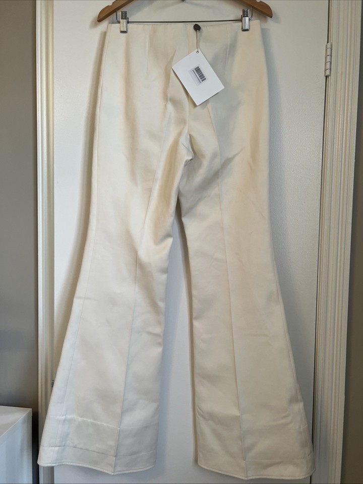 Joseph 40 Trouser Pants Cream Flare Leg Flat Front 💖NWT💖 | eBay