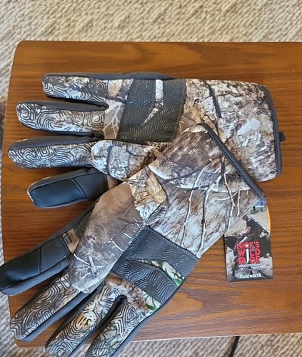 Huntworth RealTree Microban Camo Mid Weight Soft Warmth Gloves (L/XL ...