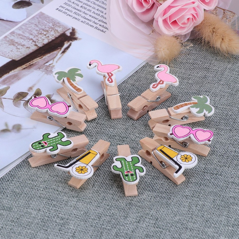 10 Pcs Clip Photo Holders Clips Mini for Hanging Decorative Clothespins ...