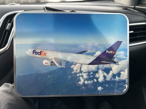 Vintage FedEx Express Airplane Box Flight N107FE Flag USA Collectible ...