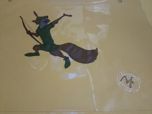Vintage Disneys Robin Hood Production Cell Embossed & Signed | eBay